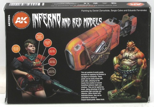 AK Interactive AK11604 Inferno and Red Models (3rd Generation Acrylics ...