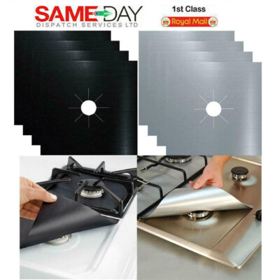 Reusable Gas Hob Protector Non Stick Stove Range Liner Top Cooker Cover ...