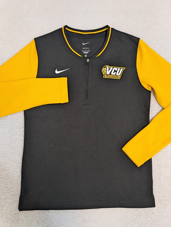 VCU Rams Field Hockey Nike Long-Sleeve 1/4-zip Pullover Henley Black ...
