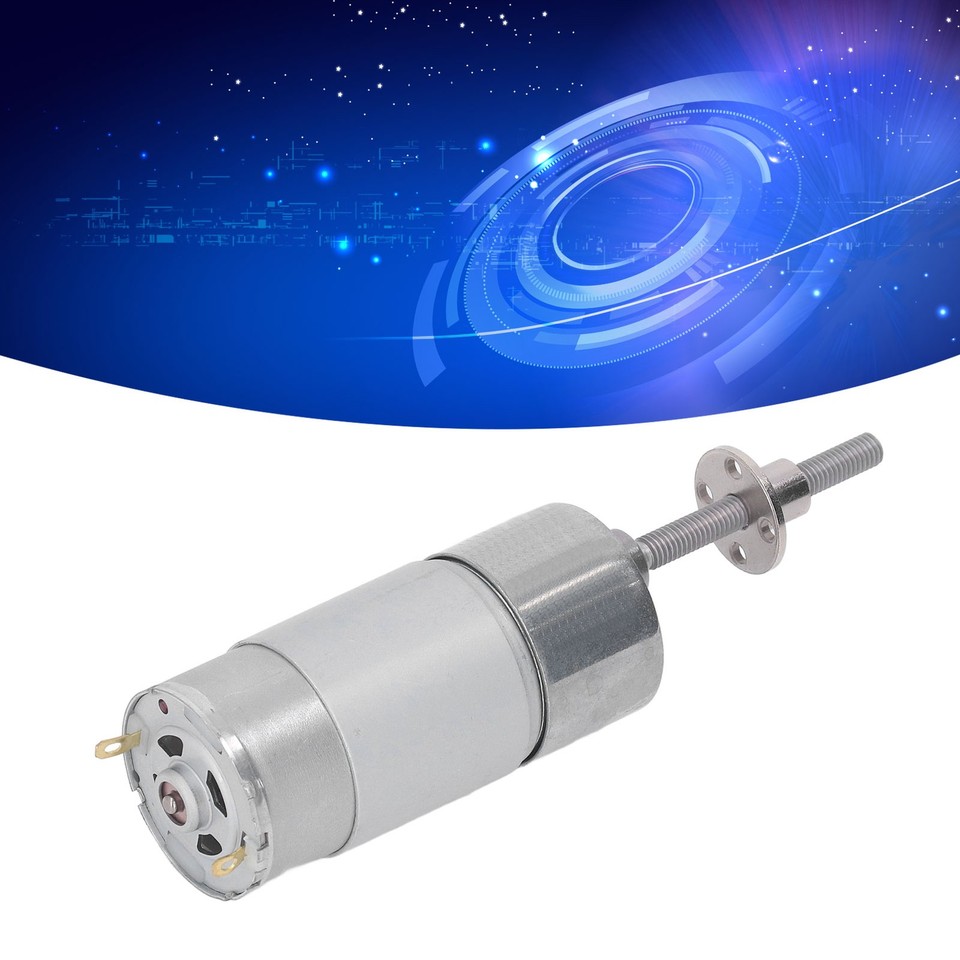 DC12V 35RPM Self Locking DC Worm Gear Motor With Flange M6 Rotating ...
