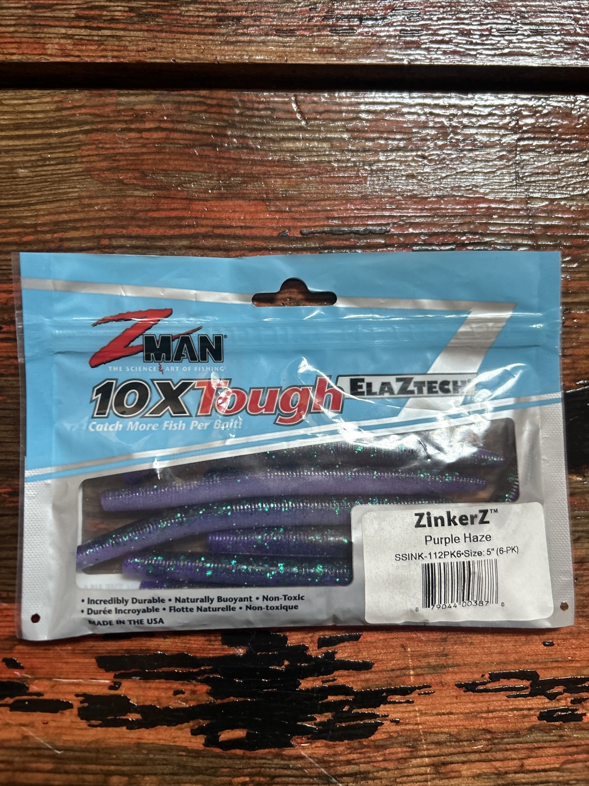 Z-Man ZinkerZ 5 inch Soft Plastic Stick Bait 6 PK Purple Haze | eBay