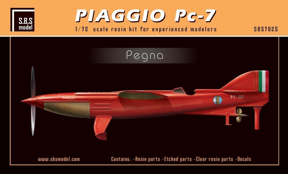 SBS 7025 1/72 Piaggio PC 7 Pegna Resin model kit Military aircraft | eBay