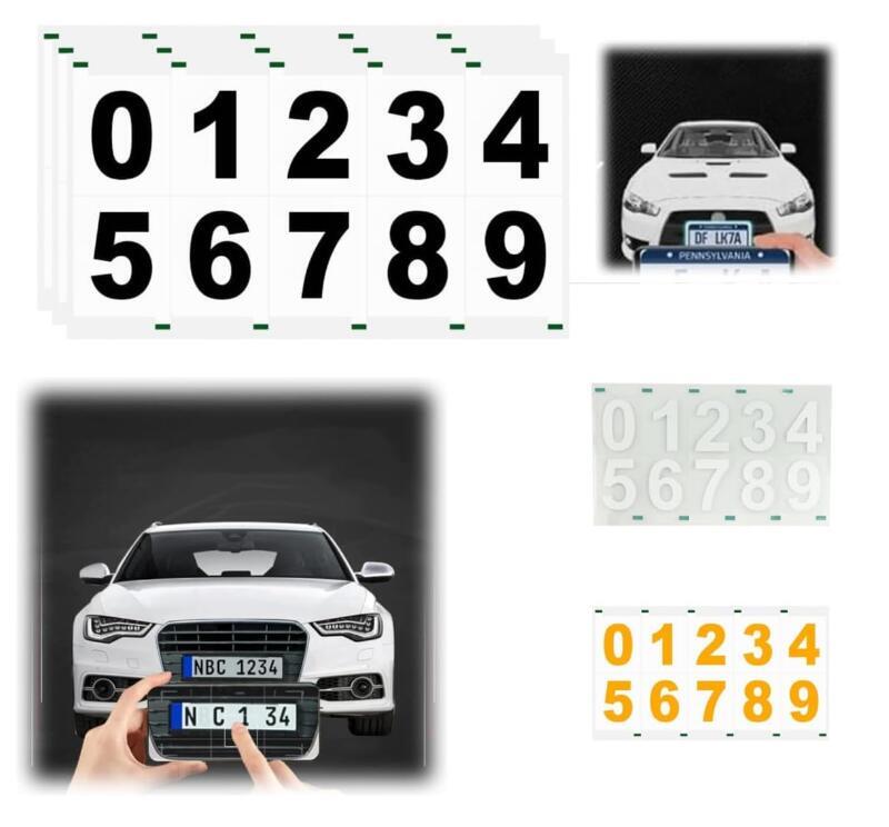 Nanofilm License Plate Sticker, License Plate Number Reflective Digital ...