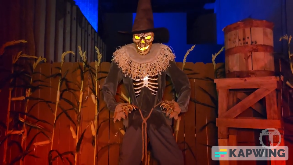 HE'S HERE! 2025 HALLOWEEN PROP 8' ANIMATRONIC FLAME FIRE SCARECROW SEE ...