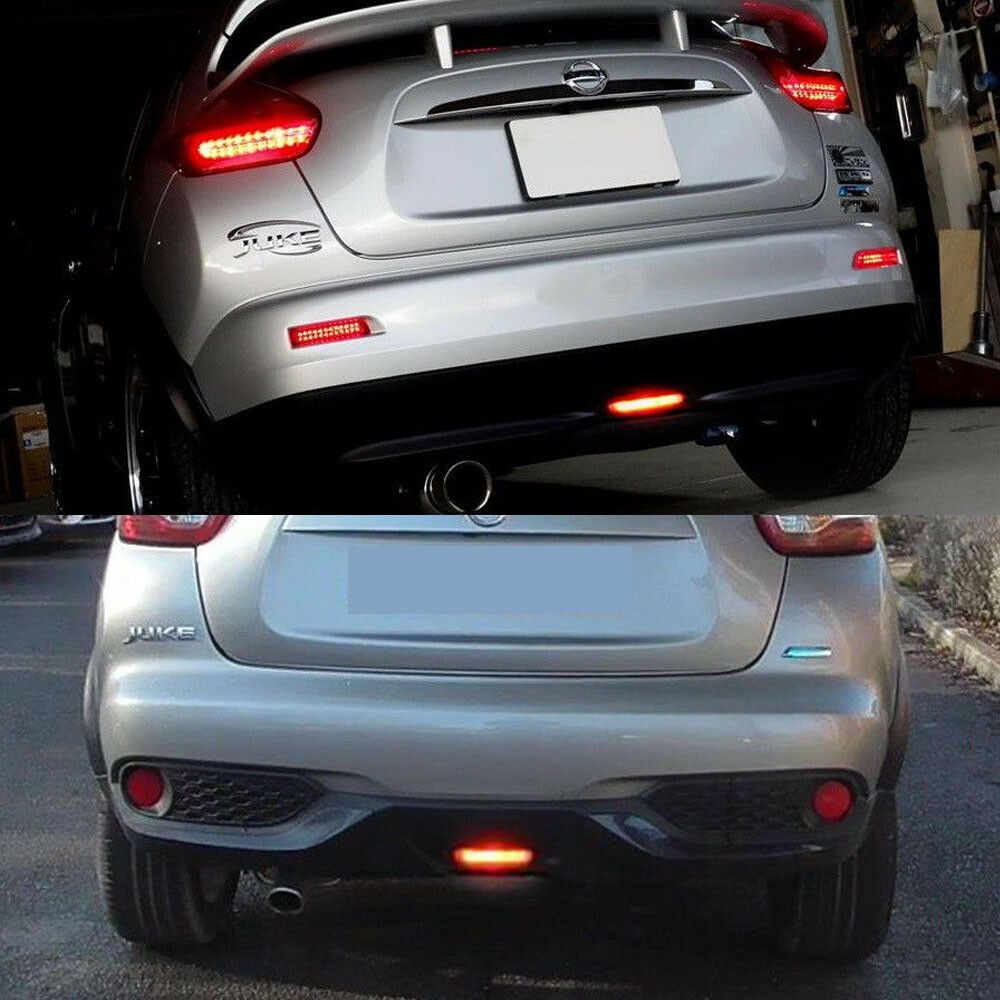 Smoked Lens Rear LED Brake Stop Tail Fog Lights For Nissan Juke Rogue ...