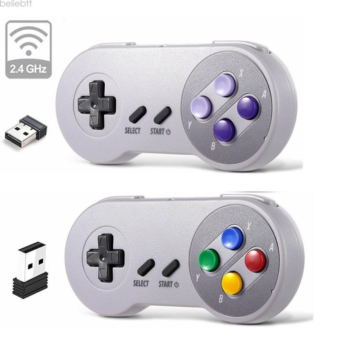 Wired/ Wireless SNES USB Controller For Windows 7 810 PC MAC Linux ...