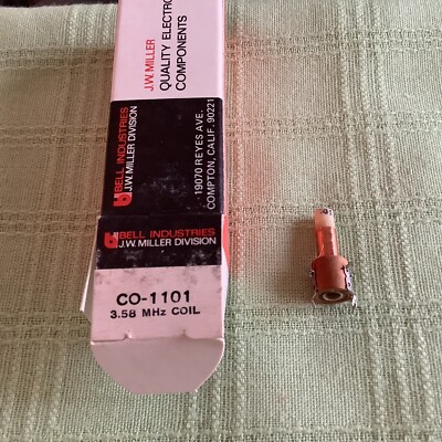 Miller CO-1101 unshielded 3.58 mHz coil for pc 16-50 uH | eBay