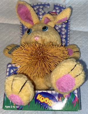 1999 Yellow Bunny Koosh Ball Plush Figure Toy Stuffed Animal Rabbit ...