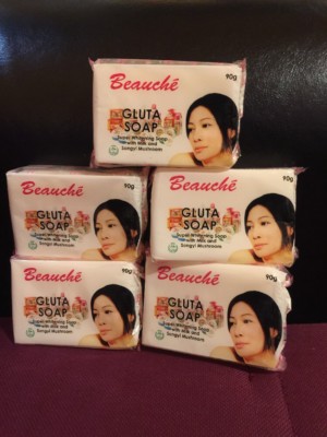5 Bars BEAUCHE INTERNATIONAL GLUTA SOAP SUPER WHITENING LOT OF 5 SOAPS ...