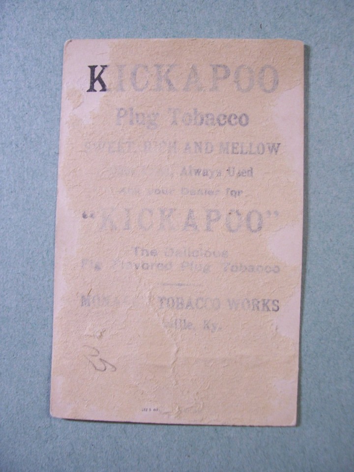 AMERICAN INDIANS (N570) KICKAPOO PLUG TOBACCO CARD- RED CLOUD (DAKOTA ...