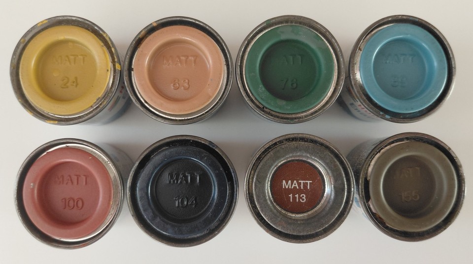 Humbrol Matt Paints USED X 8 with Extras | eBay Australia