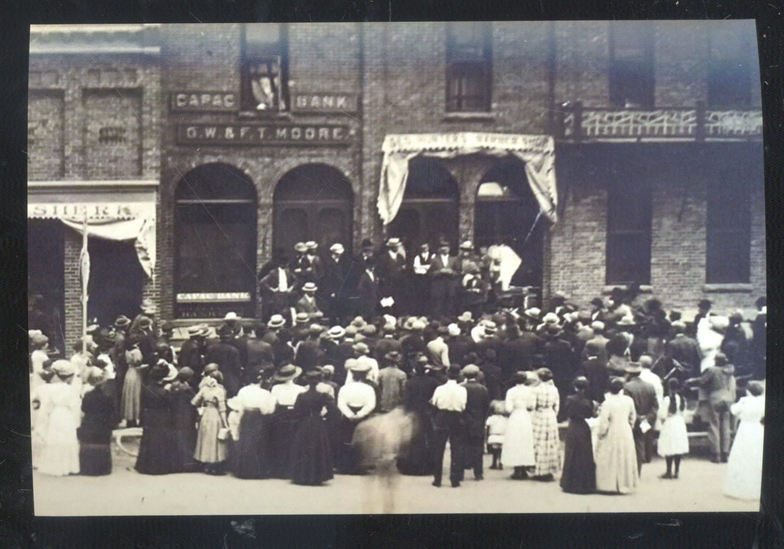 REAL PHOTO CAPAC MICHIGAN DOWNTOWN BANK STORES POSTCARD COPY | eBay
