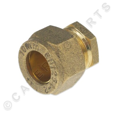 10mm COMPRESSION STOP END BLANK OFF BLANKING CAP COPPER GAS PIPE TUBE ...