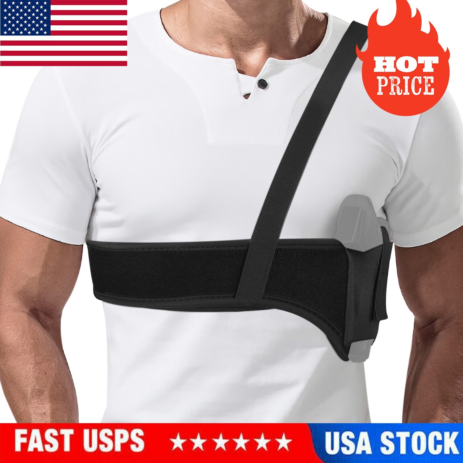 Tactical Underarm Shoulder Gun Holster Handgun Concealed Carry Pouch ...