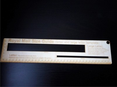 Royal Mail letter/large letter size guide template ruler Post Office ...