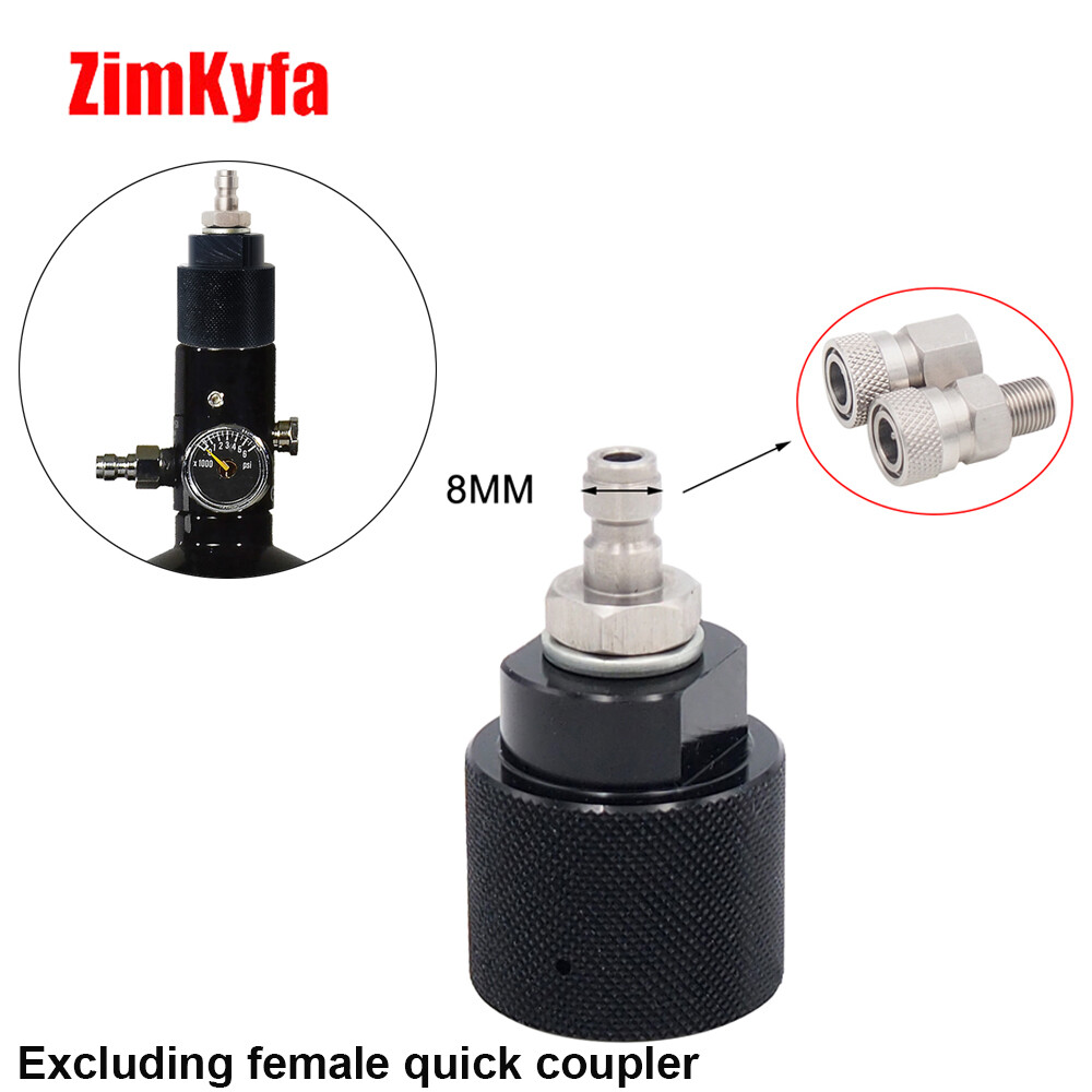 CO2 HPA Tank Regulator Refill Outlet Adapter Connector 8mm Male QD | eBay