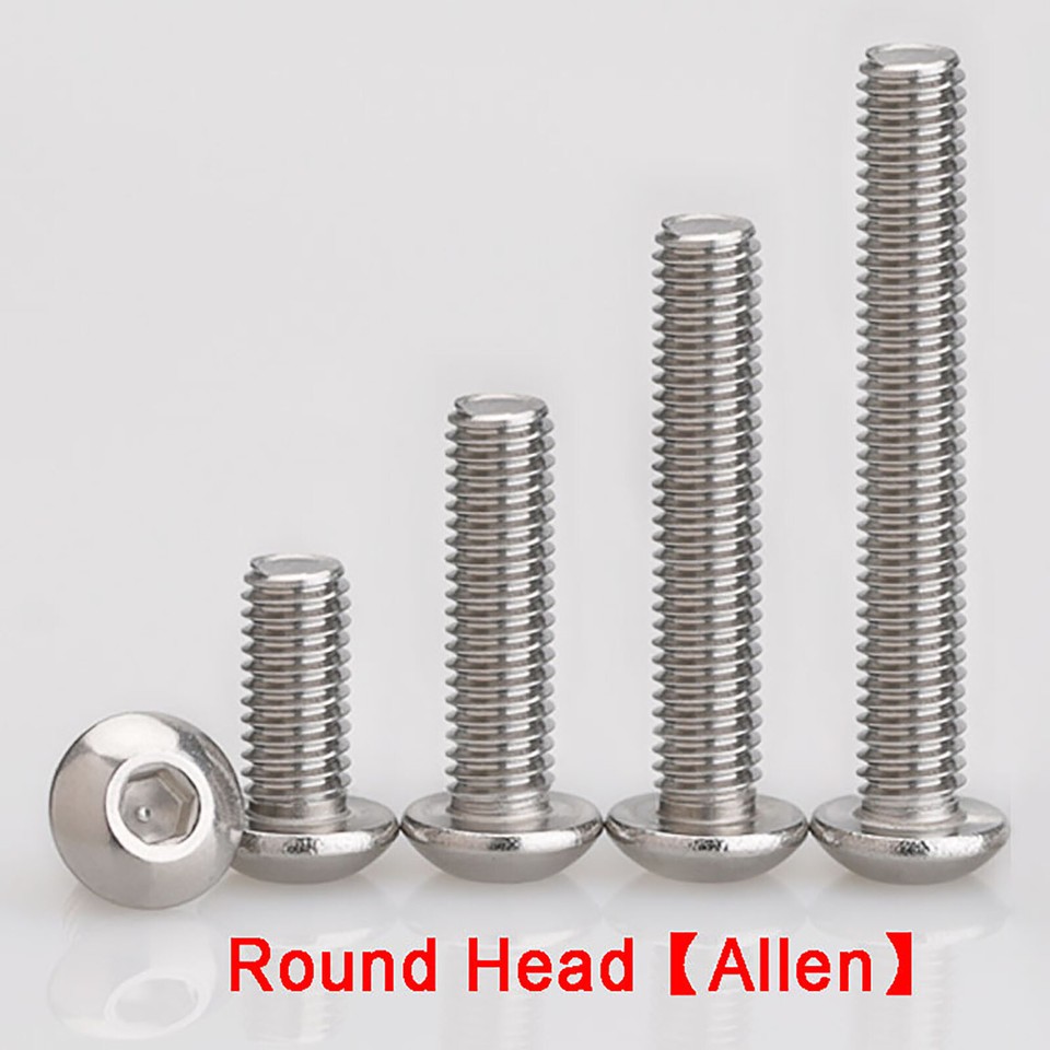 M5 Flat Head / Round Head / Socket Head Screws Phillips / Allen Key ...