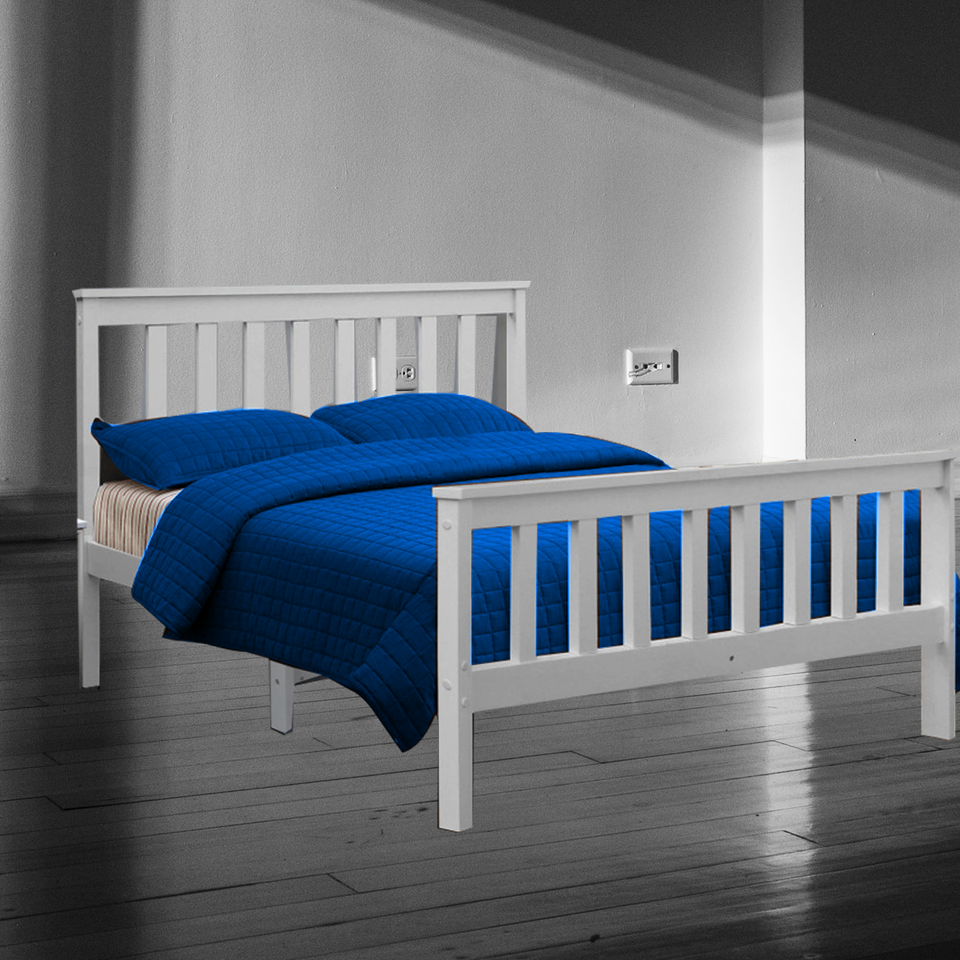 3ft 4ft 4ft6 Wooden Bed Frame Solid Wood Single Small Double Pine opt ...