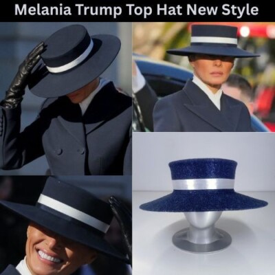 Melania's Trump Brings Steely Fashion American Design Top Hat -Navy ...