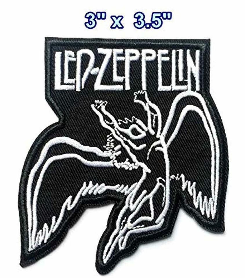 Rock Music Band Patch 8 PC Set Embroidered AC DC Led Zeppelin Metallica ...