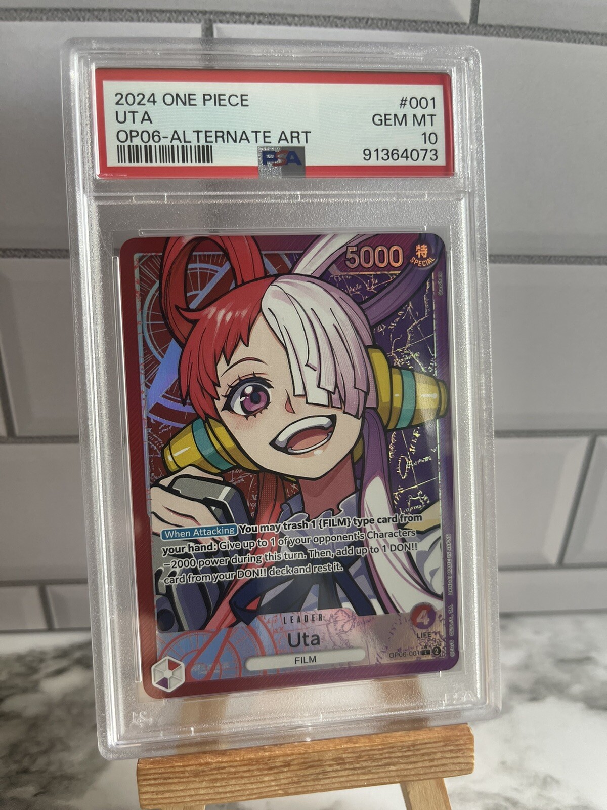 Uta Leader Alt Art OP06-001 Wings of the Captain NM English - PSA 10 ...