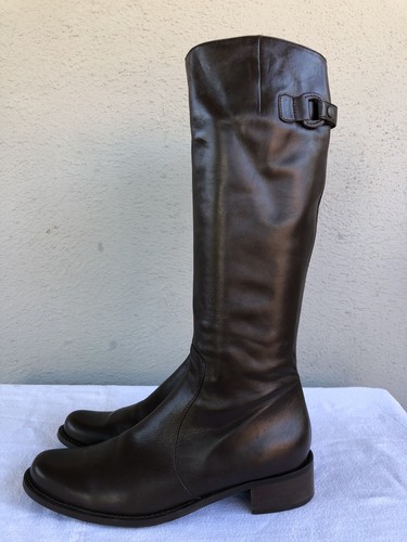 $329 EUC! Duo Boots Women’s 40 US 9 D Wide Knee High Riding Brown ...