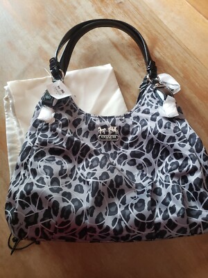Coach Madison Ocelot Leopard 17751 Shoulder Bag Carryall Hobo Purse NEW ...