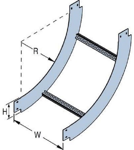 Unistrut CABLE LADDER INTERNAL RISER 450mm Radius, 90° Aluminium- 150mm ...