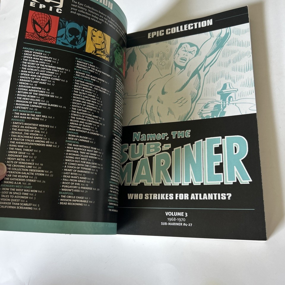 Marvel Epic Collection Namor The Sub-Mariner Who Strikes for Atlantis ...