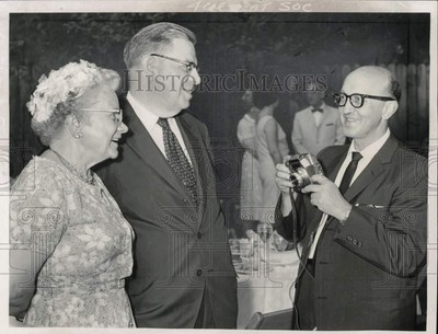 1964 Press Photo Dr. and Mrs. Willard Warring and Dr. Harry Jasper at ...