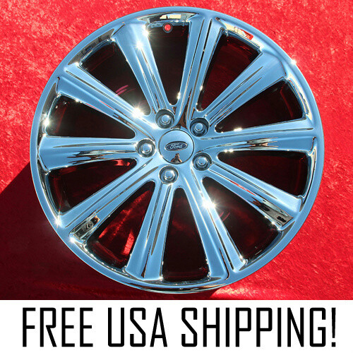 Set of 4 Chrome 20" Ford Flex OEM Factory Wheels Rims Lincoln MKT MKS ...