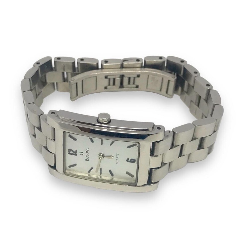 BULOVA Bulova Watch Rectangular Silver Quartz Swiss Made | eBay