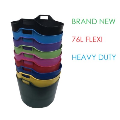 EXTRA LARGE 76L FLEXI TUB BUCKET TRUG STORAGE FLEXIBLE BASKET - 9 ...