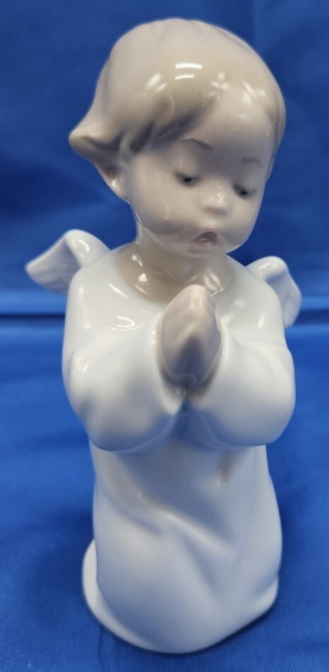 LLadro Praying Angel Boy Porcelain Figurine No. 4538 Retired Handmade ...