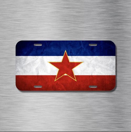 Yugoslavia Flag Vehicle License Plate Front Auto Tag Belgrade New ...