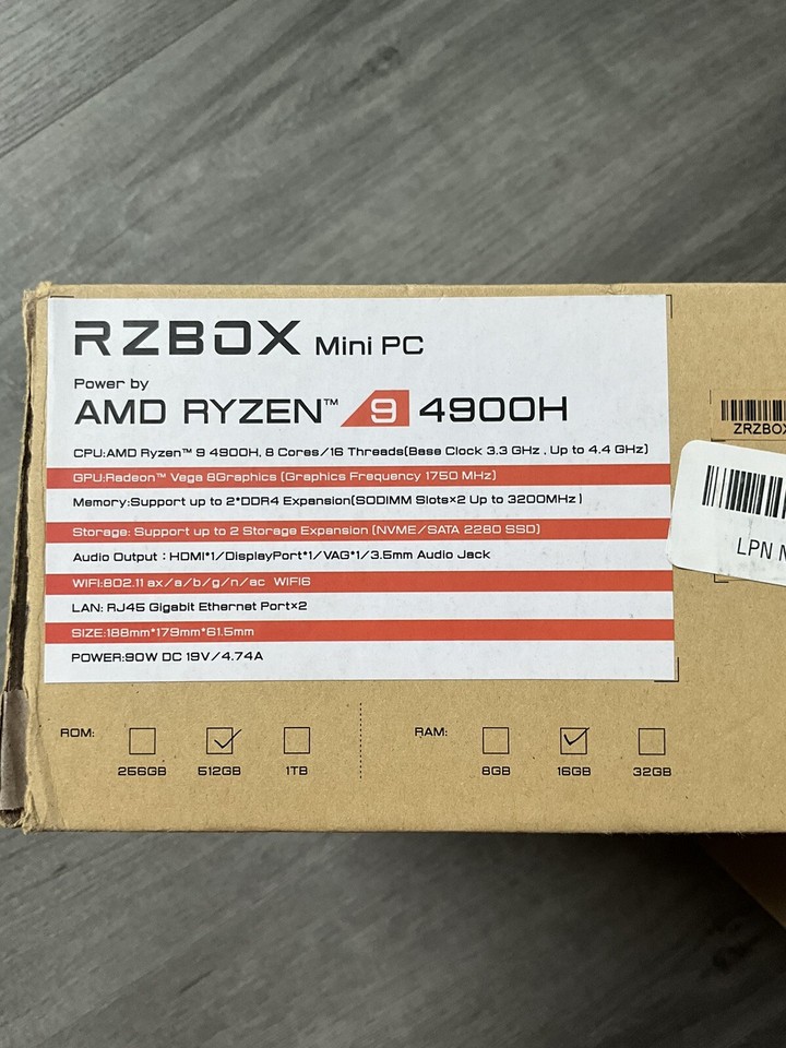 CHUWI RZBOX AMD RYZEN 9 4900H Windows 10 DDR 16GB+SSD 512GB | eBay