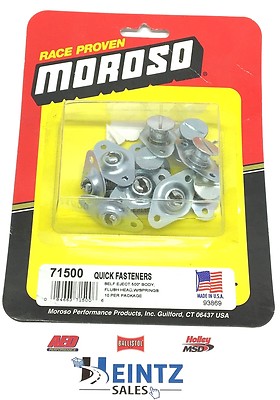 Moroso 71500 Self Eject Quick Fasteners, .50" Body, Flush Head w ...
