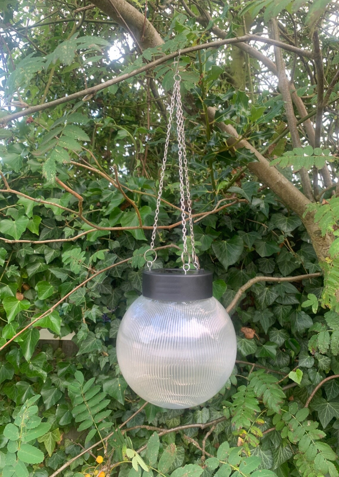 Solar Hanging Ball LED Colour Changing Outdoor Garden Globe Light | eBay UK