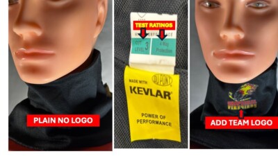 hockey 100% DuPont Kevlar ® full coverage neck guard | eBay