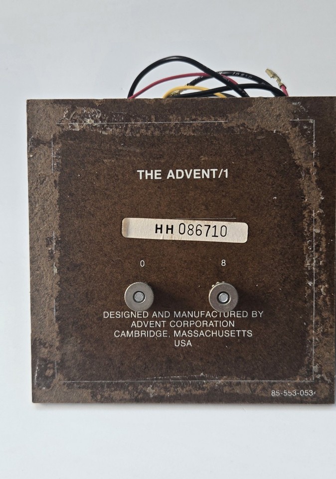 Vintage Advent/1 Speaker Pair Of Crossovers | eBay