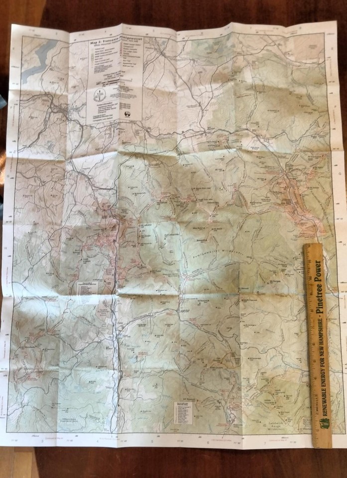 Full Set of AMC White Mountains NH paper hiking maps - Mt Washington ...