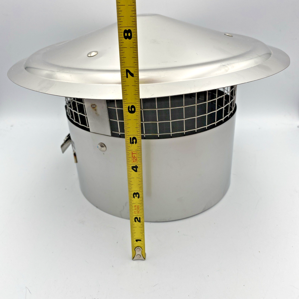 Chimney Cap with Screen 8 Inch Round bottom 12 Inch Tapered Top | eBay
