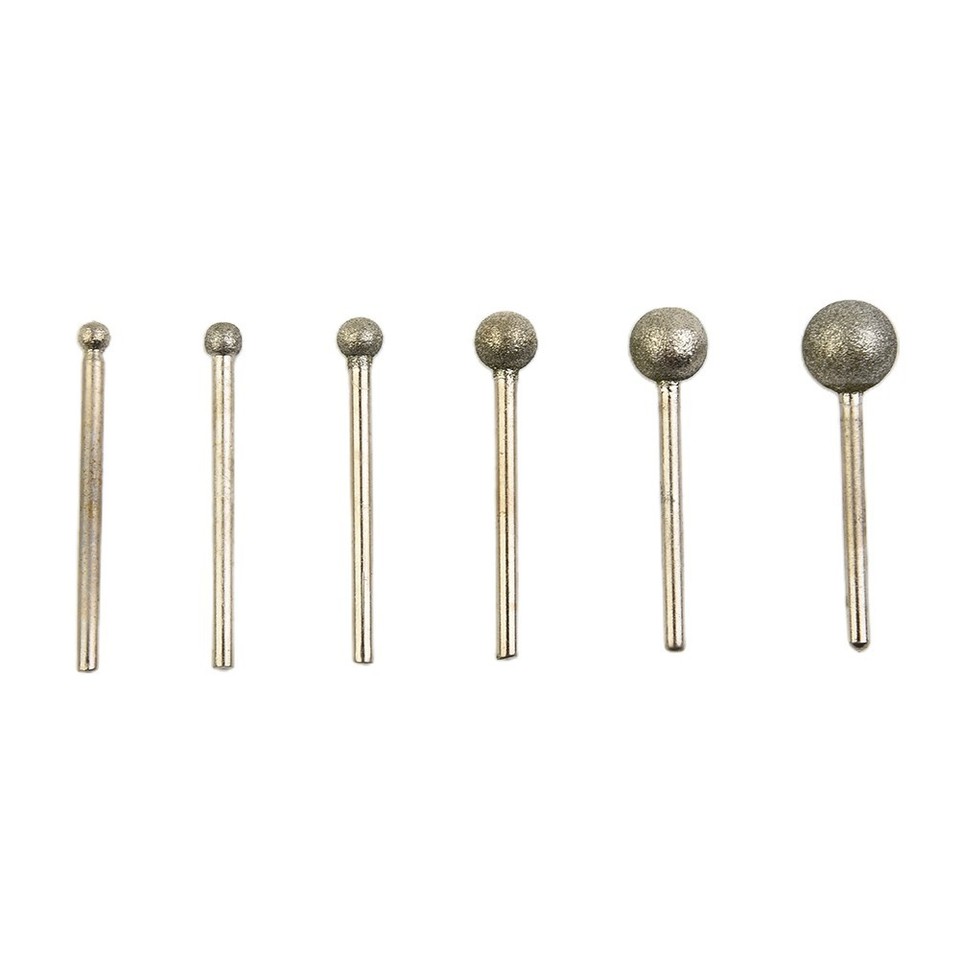 Grinding Needle Drill Bit Ball Shape Tools 4/5/6/8/10/12mm 6 Piece ...