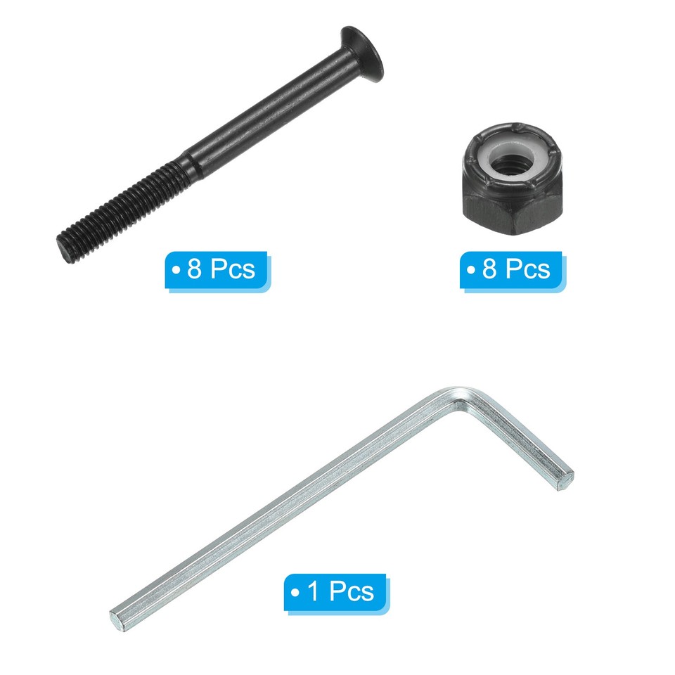 Skateboard Hardware Kit 2.1" Mounting Screws Bolts Nuts Set with ...
