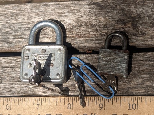 Lot Of 2 Vintage MasterLock Padlocks Working With Keys | eBay