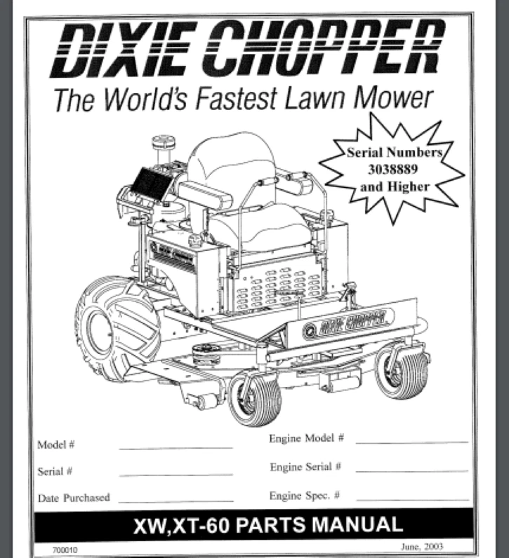 Dixie Chopper Parts Diagram