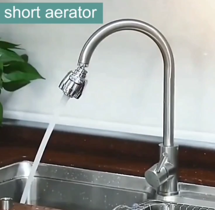2 X Rotating 360° Faucet Movable Kitchen Tap Head Water Saving Nozzle ...