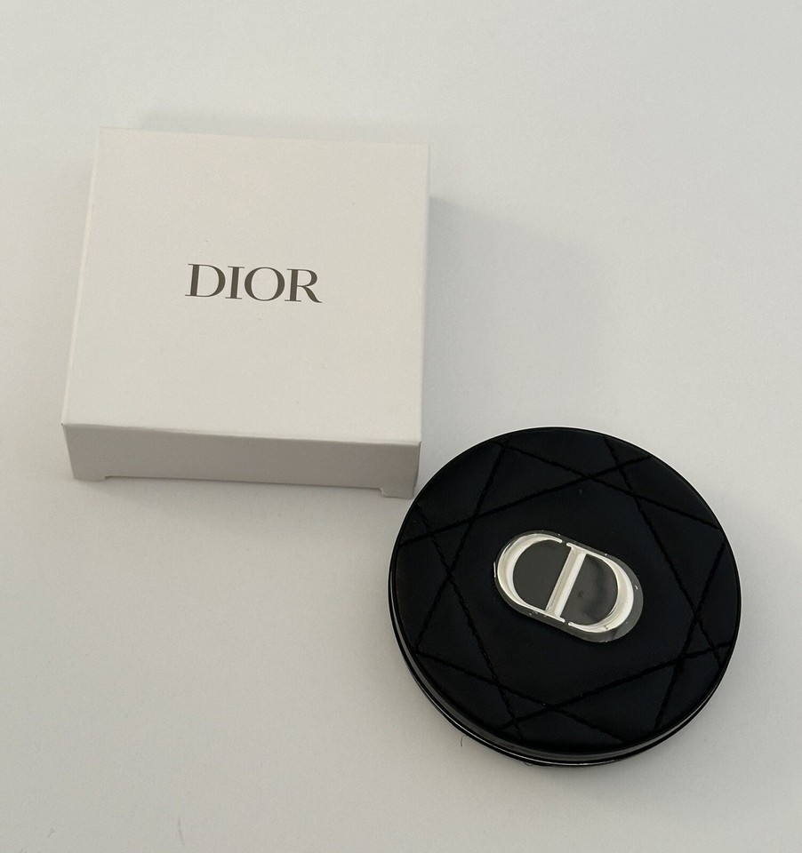 NEW Dior Logo Quilted Pocket Mirror Makeup Compact Authentic ⭐️U.S ...