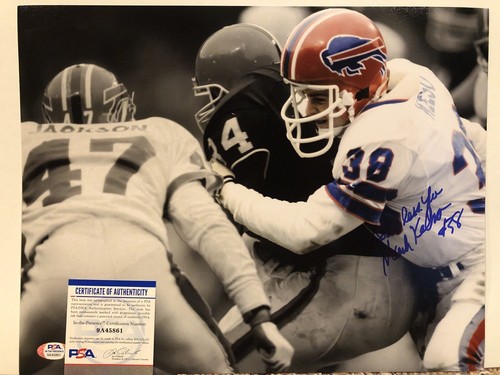 MARK KELSO Signed Autograph Auto 11x14 Picture Photo Buffalo Bills PSA ...