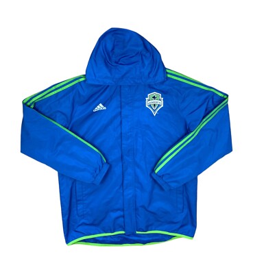 2013 2014 SEATTLE SOUNDERS MLS FOOTBALL JACKET ADIDAS ORIGINAL SIZE XL ...